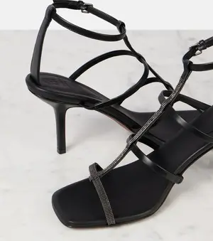 Brunello Cucinelli Monili Leather Sandals