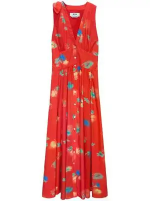 MSGM Printed Maxi Dress