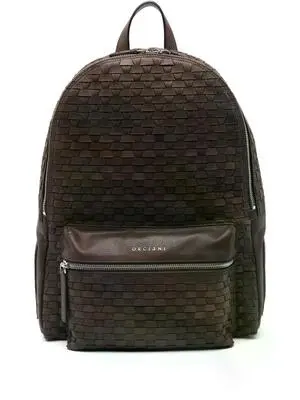 ORTIGNI Woven Leather Backpack