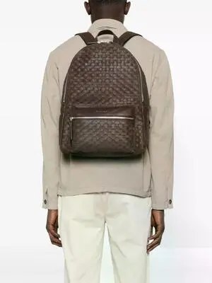 ORTIGNI Woven Leather Backpack