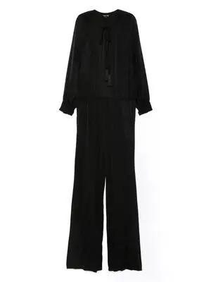 TOM FORD Gathered Long-sleeve Jumpsuit - Black