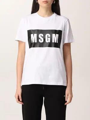 MSGM Cotton T-shirt With Logo