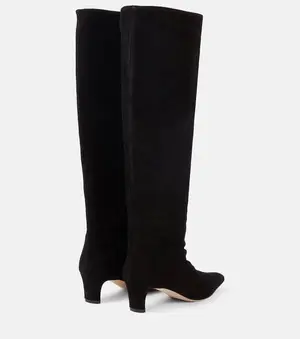 Staud Wally Suede Knee-high Boots - Black