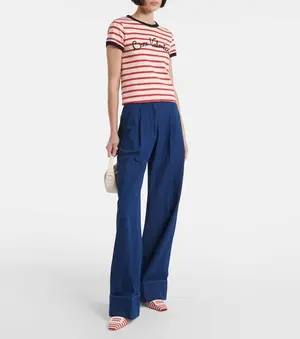ROGER VIVIER Belle Vivier Striped Slingback Pumps