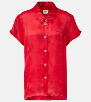 Khaite Keefe Silk Organza Shirt - Red