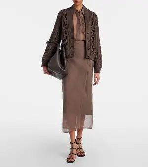 Brunello Cucinelli Monili Leather Sandals