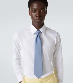 Charvet Silk Jacquard Neck Tie - Blue