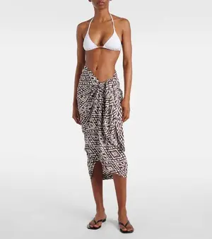 Melissa Odabash Pareo Printed Beach Cover-up