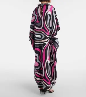 Emilio Pucci Marmo Silk Twill Kaftan