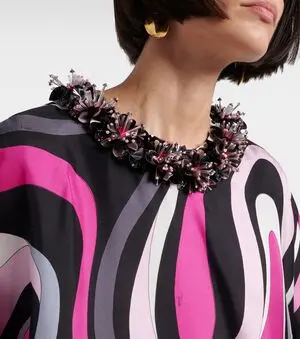 Emilio Pucci Marmo Silk Twill Kaftan