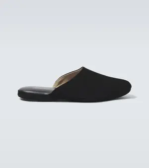 Charvet Suede Slippers - Black