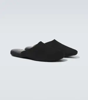 Charvet Suede Slippers - Black