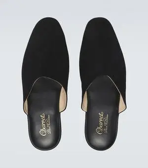 Charvet Suede Slippers - Black