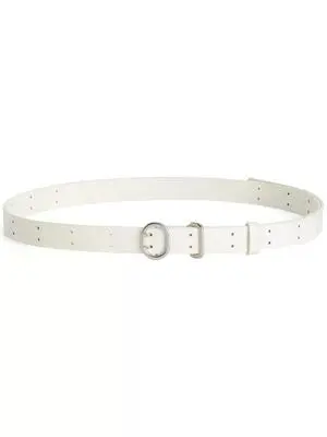 JIL SANDER Leather Belt - White