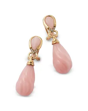 Bloomingdale'S Opal And Diamond Drop Earrings