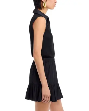 Ramy Brook Odette Mixed Media Dress - Black