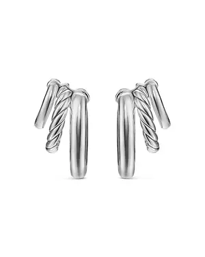 David Yurman Dy Mercer Hoop Earrings - Silver