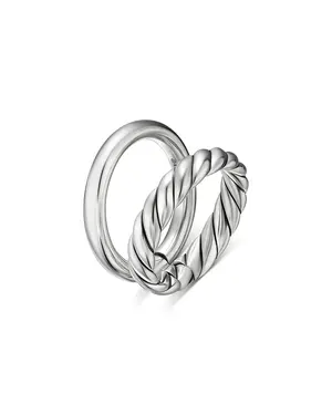 David Yurman Dy Mercer Two Row Ring 8mm - Silver