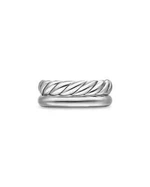 David Yurman Dy Mercer Two Row Ring 8mm - Silver