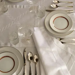 PRATESI Ori Treccia Round Tablecloth, 90