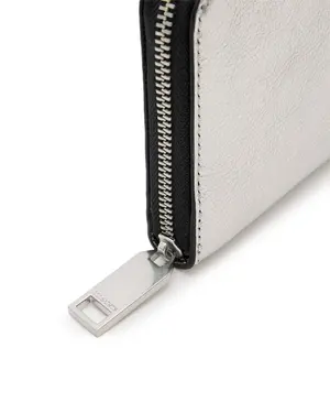 ALLSAINTS Lena Hex Zip Wallet - Silver