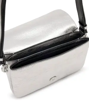 ALLSAINTS Jupiter Metallic Crossbody - Silver