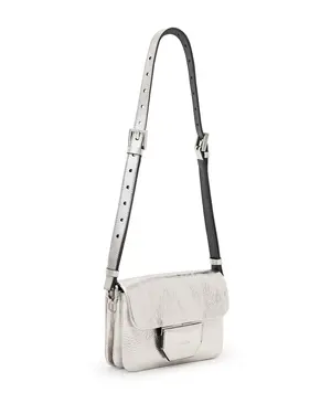 ALLSAINTS Jupiter Metallic Crossbody - Silver