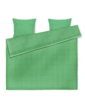 JUNA Baek & Bolge Duvet Cover Set - Green/sand