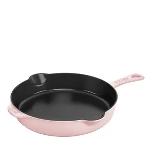 STAUB Enameled Cast Iron 8.5 Traditional Deep Skillet - Peony