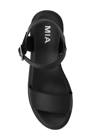 Mia Platform Ankle Strap Sandals - Black