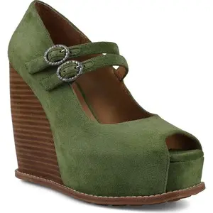ZIGI Platform Wedge Sandal - Olive Suede
