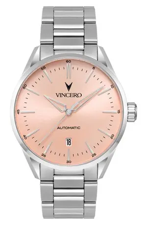 VINCERO Icon Automatic Bracelet Watch - Salmon