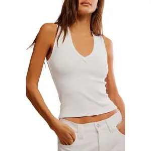 Free People Neria Rib Tank - Ivory