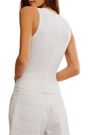 Free People Neria Rib Tank - Ivory
