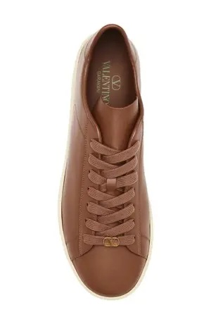 Valentino Garavani Vlogo Leather Sneakers - Brown Multi