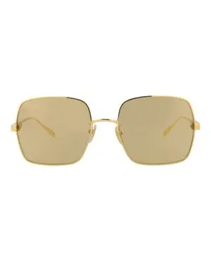 Gucci Square Frame Metal Sunglasses - Gold/gold (gg1434s
