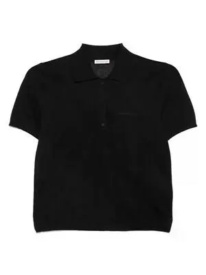 Moncler Logo-embroidered Polo Shirt - Black