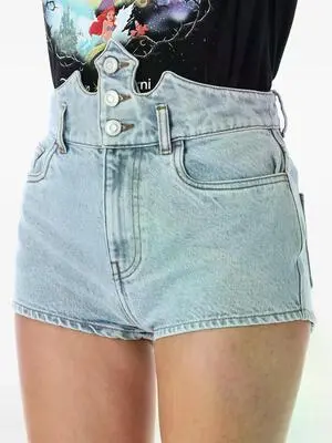 Coperni Crown Mini Denim Shorts