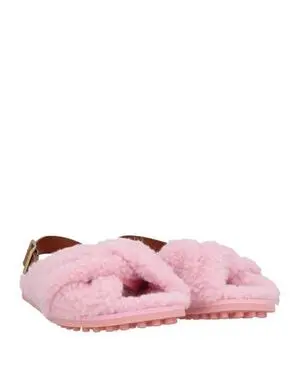 TOD'S Shearling Slingback Sandals