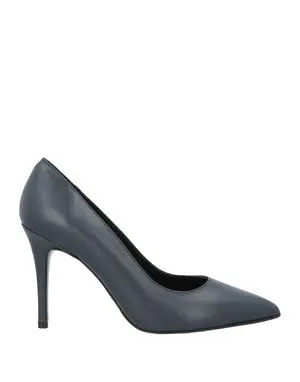 Emporio Armani Pumps In Leather - Navy