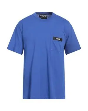 Versace Man T-shirt White Size Xs Cotton Blue
