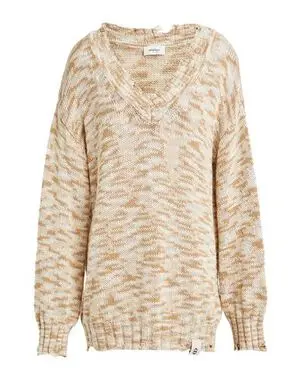 OTTOD'AME Knitted Cotton Sweater - Sand