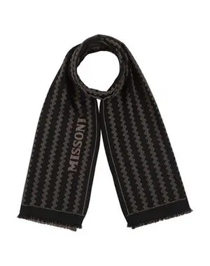 Missoni Woman Scarf Dark Green Size - Wool Black