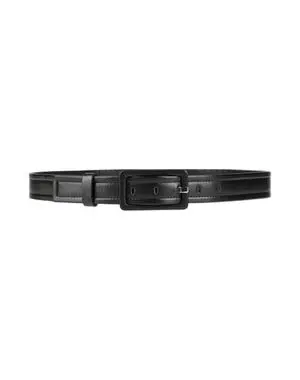 Emporio Armani Coated Belt With Logo Buckle - Black