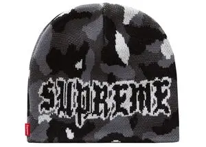 Supreme Paris Camo Beanie - Snow Camo