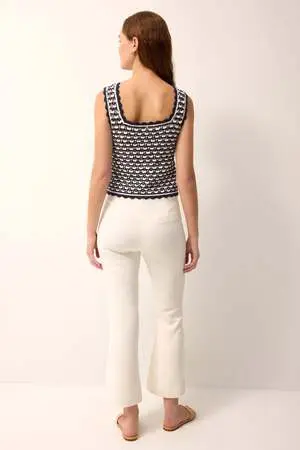 MARIE OLIVER Mia Crop Pant - Bone