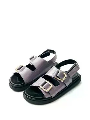 ALOHAS Harper Buckled Slingback Sandals - Purple
