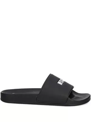 MSGM Debossed-logo Slides - Black