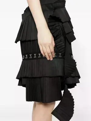 Rokh Broken Pleated Skirt