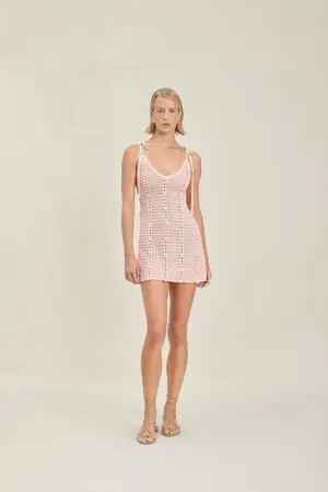 Devon Windsor Knitted Mini Dress - Pink